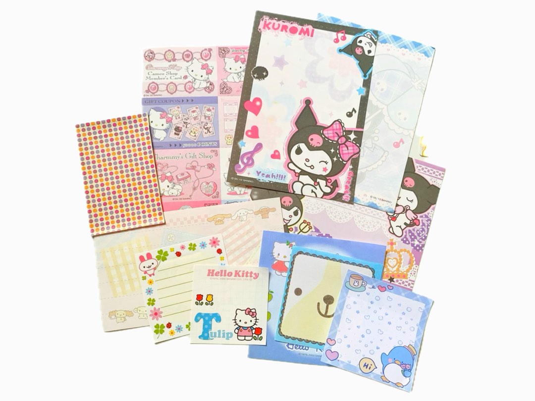 japanese stationery set or pack sanrio memopads stickers purikura hello ...