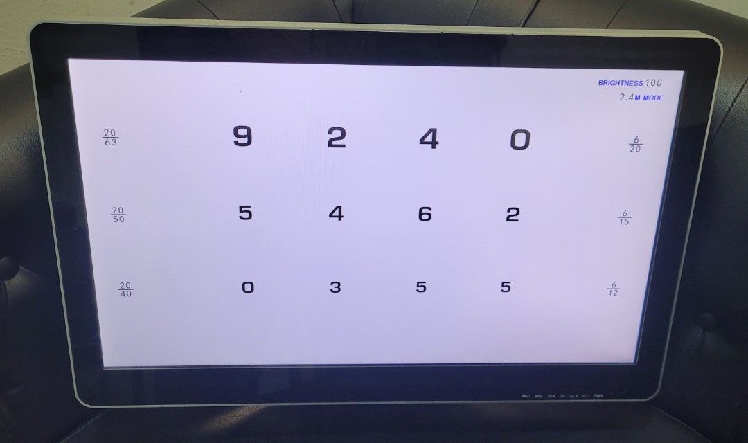 LCD Monitor Chart / LCD Vision Chart for Optometrist or Optician To Let ...