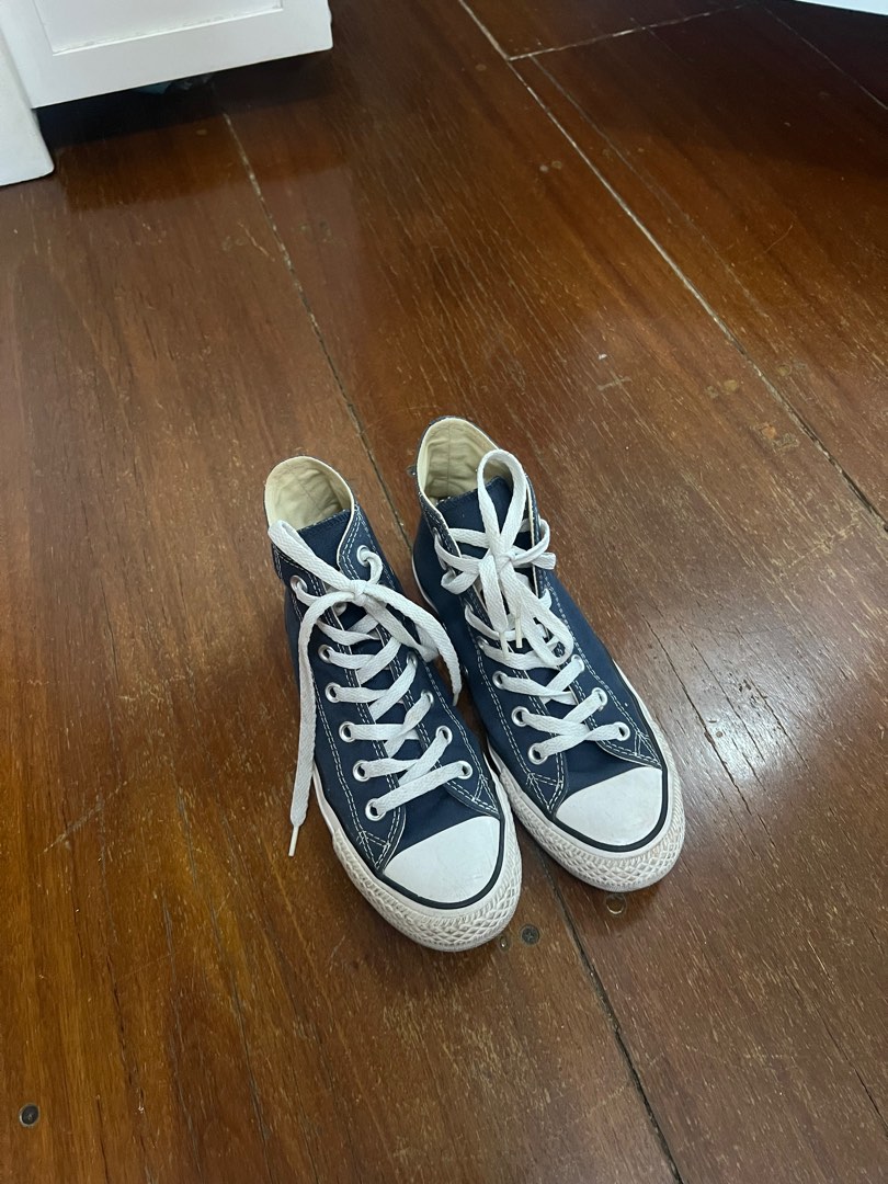 Navy Blue Old school Converse, Women's Fashion, Footwear, Sneakers on ...