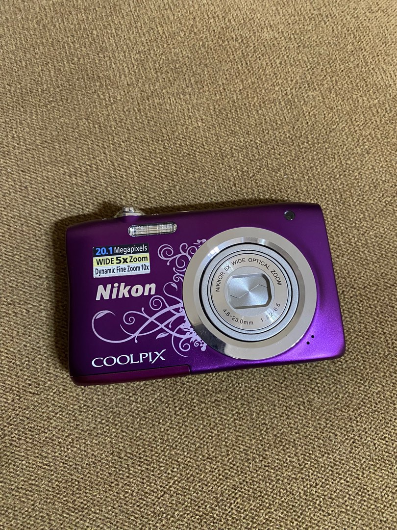 NIKON COOLPIX A100 CCD DIGITAL CAMERA PURPLE COLOR, Photography ...