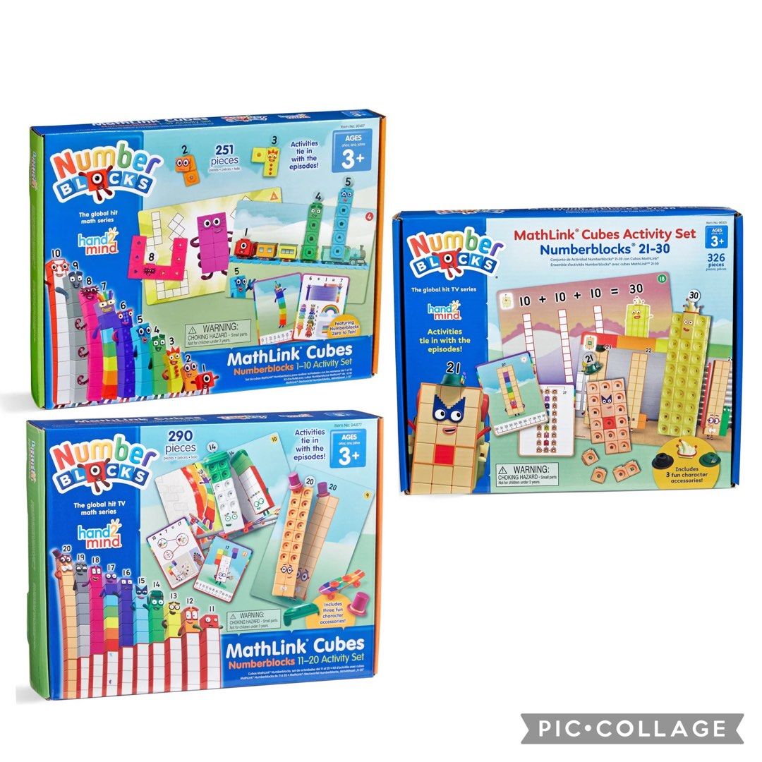 Numberblocks MathLink Cubes 1-10, 11-20, 21-30Activity Set Math Toy ...