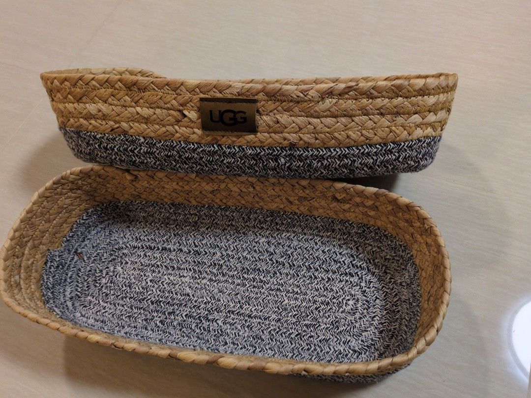 Original UGG Display Rattan Straw Woven Basket, Furniture & Home Living ...