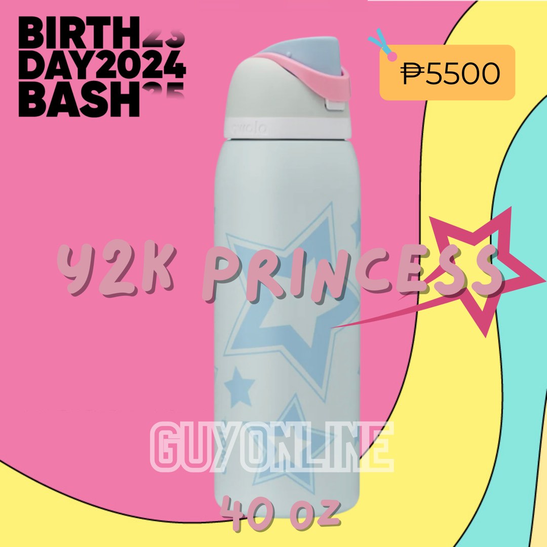 Owala Color Drop Birthday Bash Y2K Princess 40oz, Furniture & Home ...