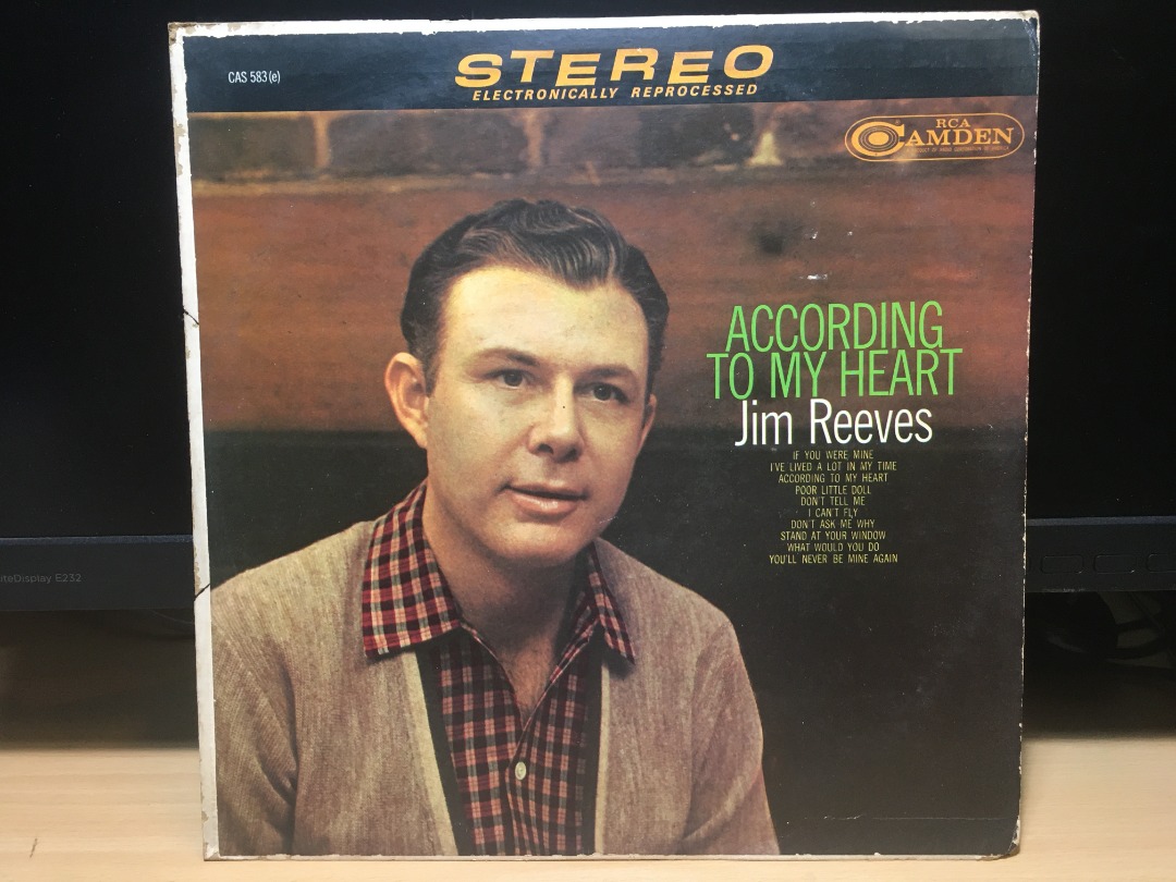Piring Hitam LP Vinyl Record - Jim Reeves - According To My Heart ...