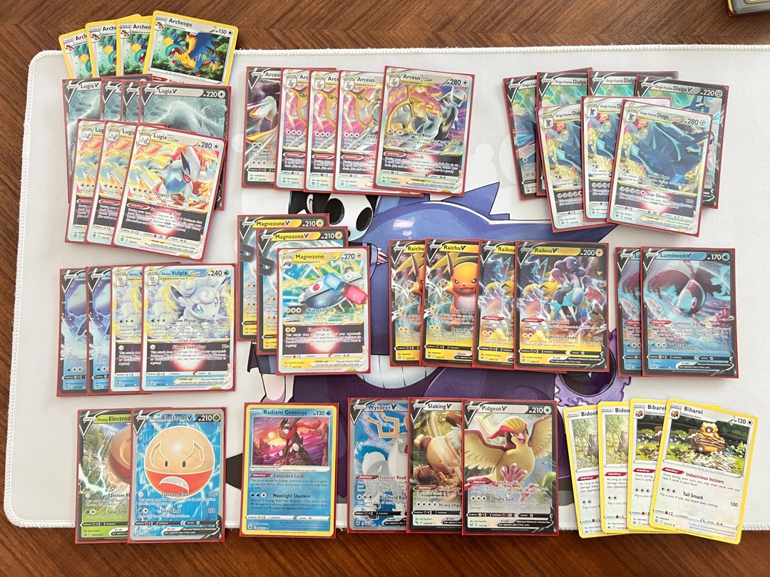 Pokemon Cards Lugia V Radiant Greninja Raichu V Vulpix Vstar Arceus V ...