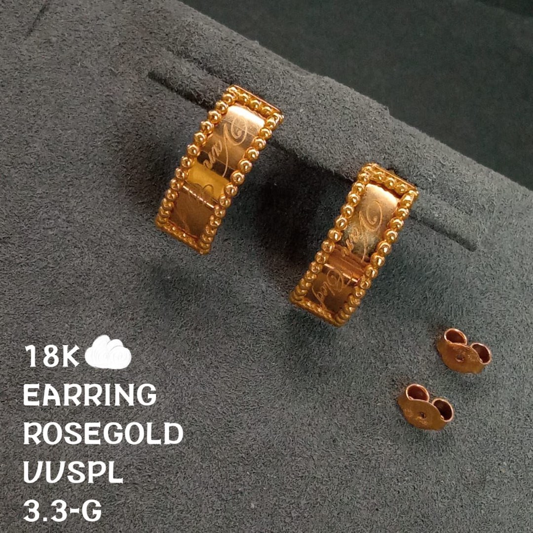 RG & WG Van Cleef Arpel Stud Earring, Women's Fashion, Jewelry ...