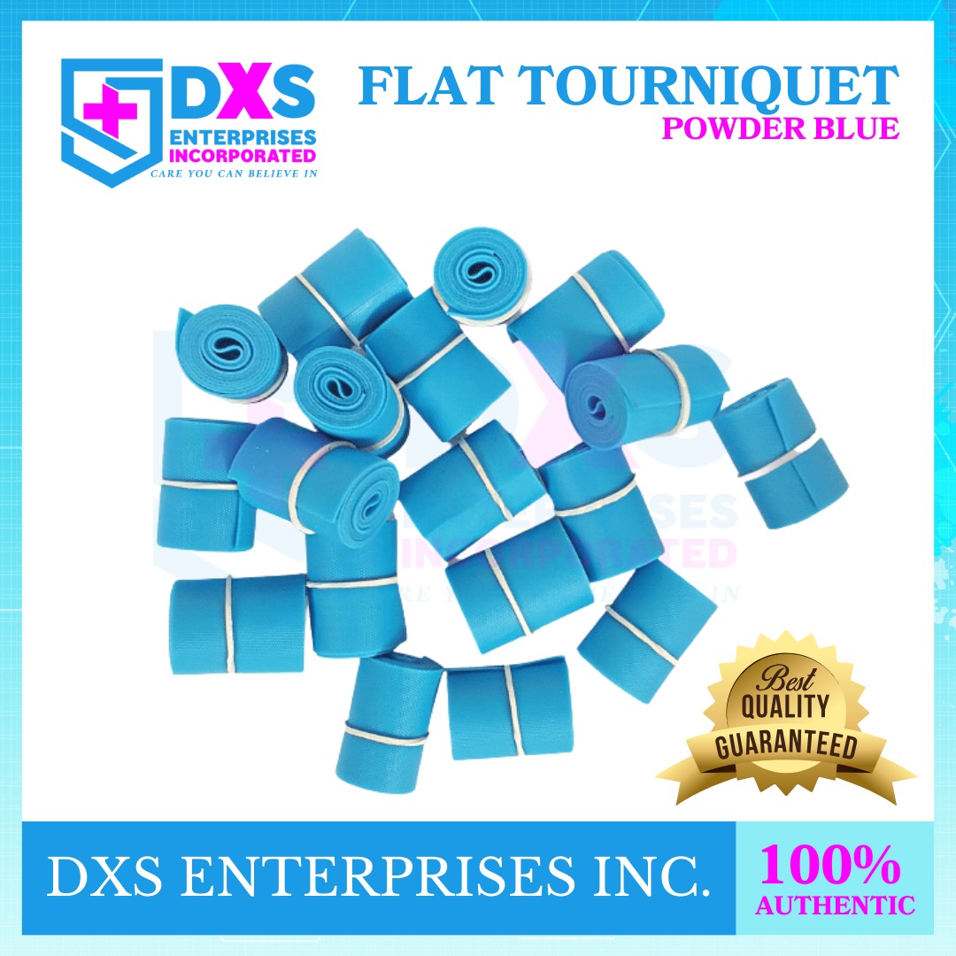 RUBBER FLAT TOURNIQUET- COLOR BLUE, Health & Nutrition, Medical ...