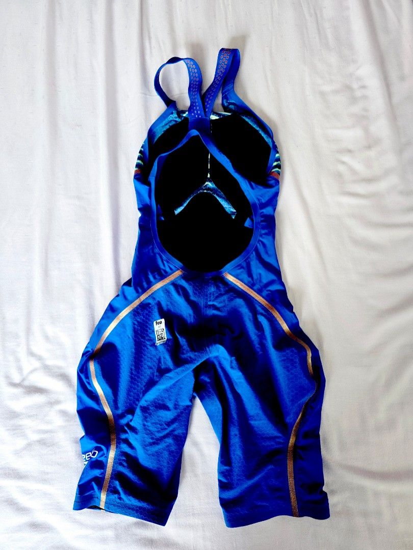 Speedo Fastskin LZR Pure Intent Openback Kneeskin (Electric Strike size ...
