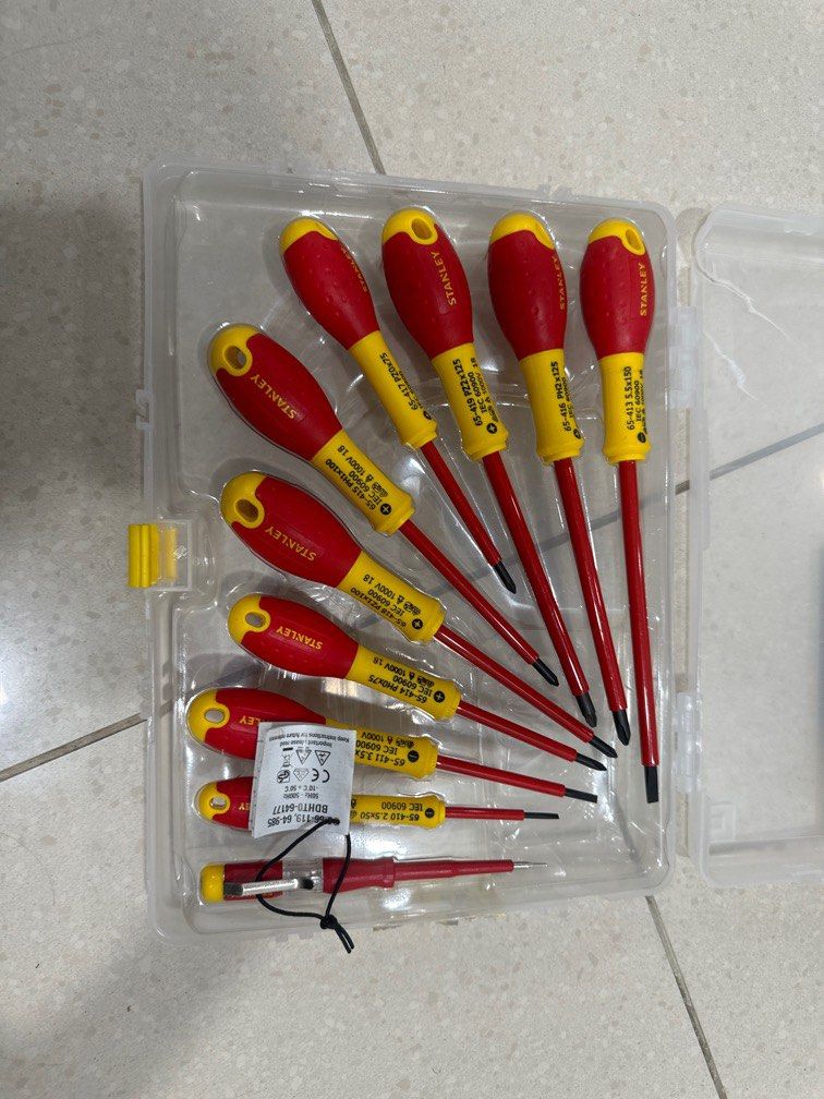 Stanley Phillips; Slotted Insulated Screwdriver Set, 10-Piece, Hobbies ...