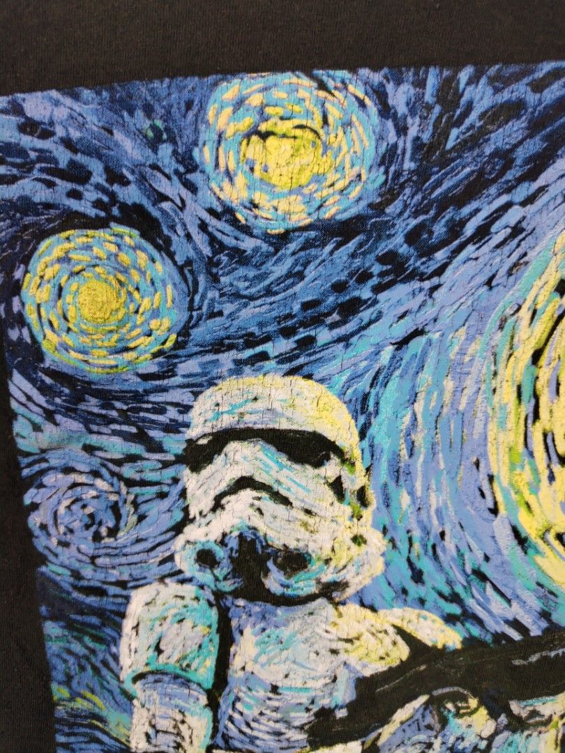 Star Wars Stormtrooper Starry Night Van Gogh, Men's Fashion, Tops ...