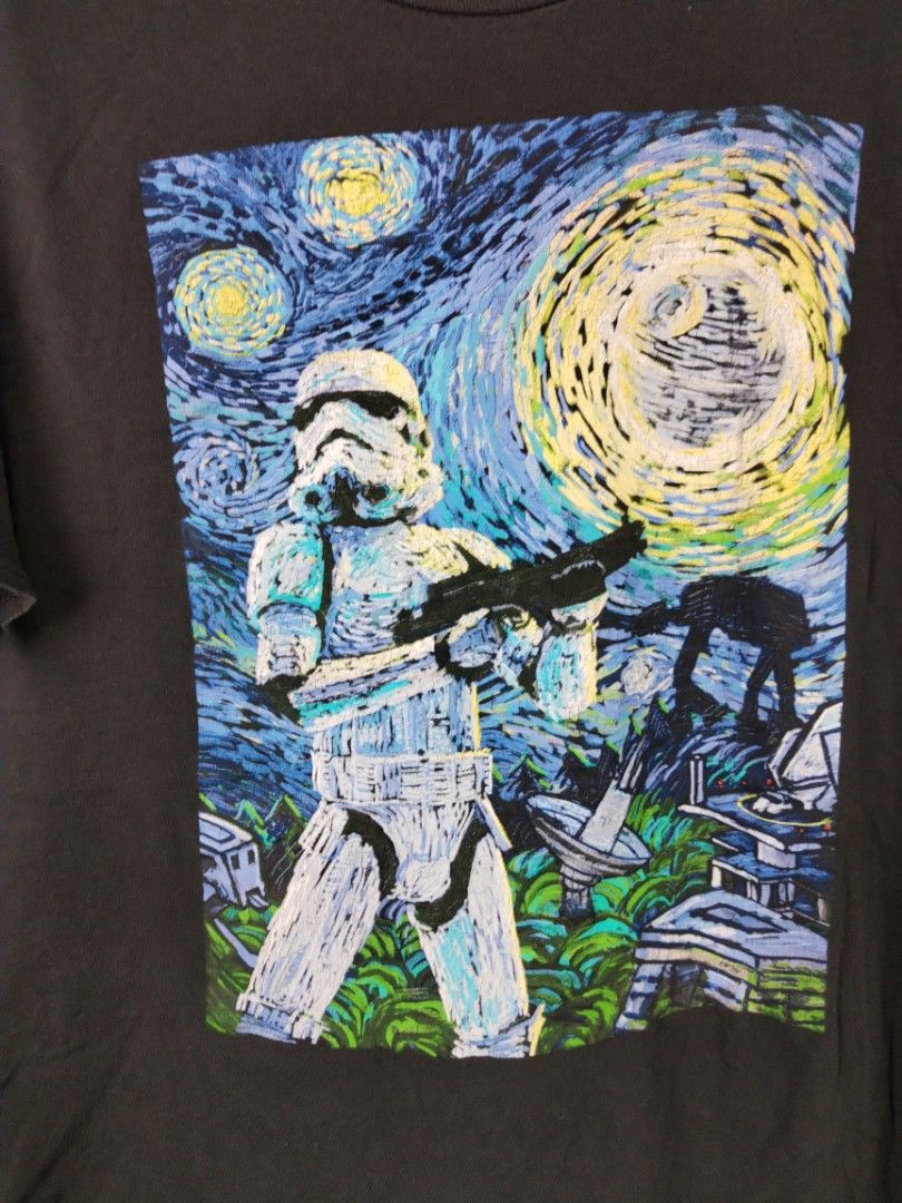 Star Wars Stormtrooper Starry Night Van Gogh, Men's Fashion, Tops ...