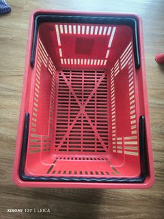 (Red color) heavy duty basket Turnover Basket Large Box Box Rectangular ...