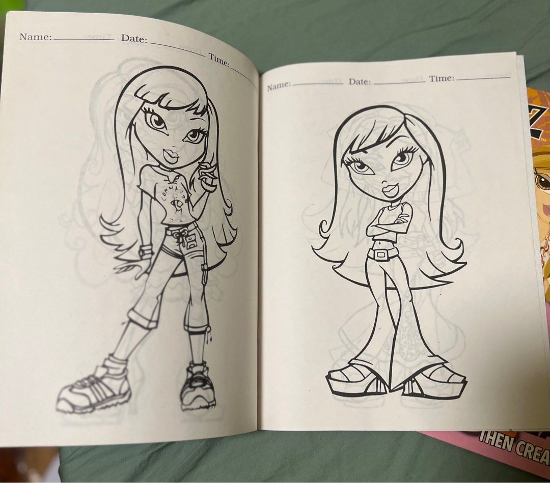 Vintage Bratz coloring book& sticker book, Hobbies & Toys, Books ...