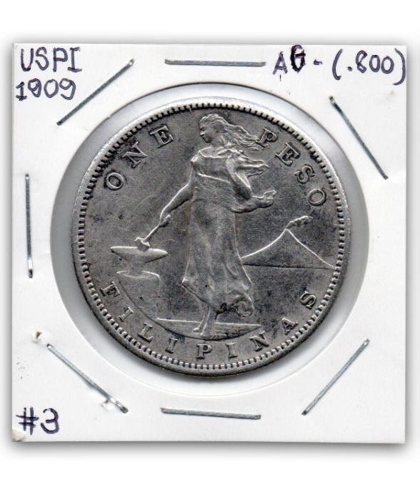 1909 USPI One Peso Silver Coin + Freebies, Hobbies & Toys, Memorabilia ...
