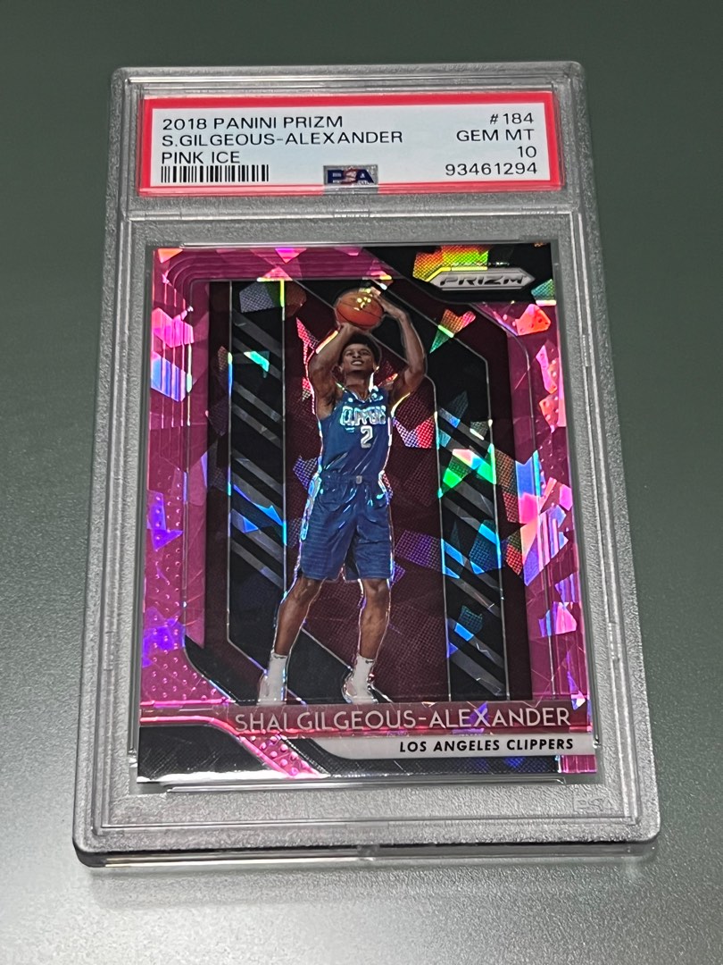 2018 Panini Prizm 184 Shai Gilgeous-Alexander Pink Ice PSA 10, Hobbies ...