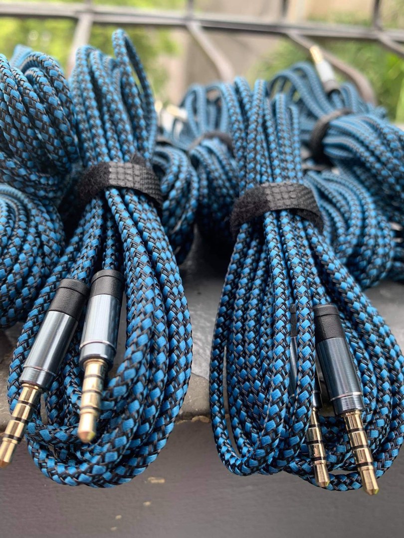 3M Braided Male to Male Aux 3.5mm Jack Stereo Audio Cable For Cell ...