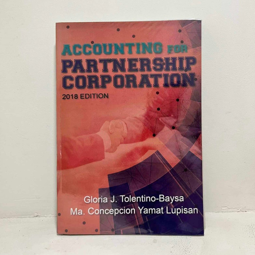 Accounting for Partnership Corporation 2018 edition by Baysa & Lupisan ...