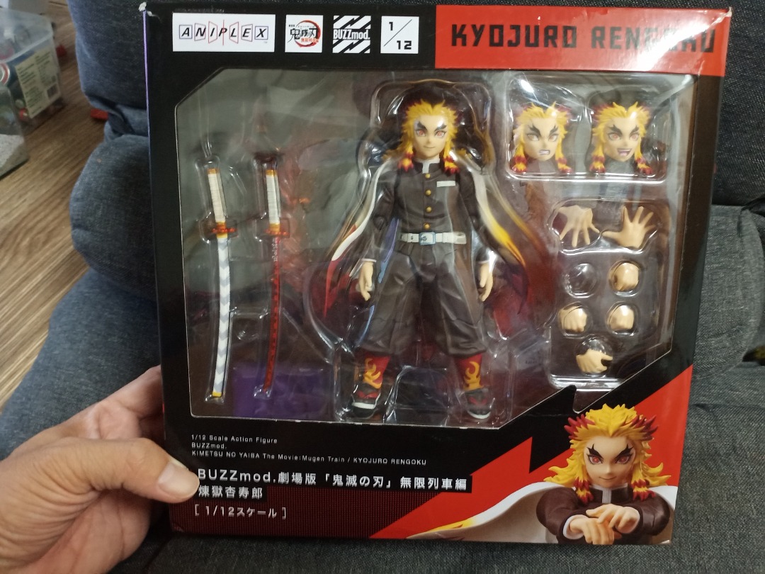 鬼滅之刃-ANIPLEX BUZZmod 6吋 炎柱 煉獄杏壽郎 1/12 無限列車篇-可動-缺一掌零件, 書籍、休閒與玩具, 玩具、公仔、桌遊在旋轉拍賣
