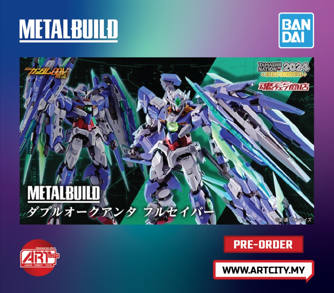 Bandai Metal Build - Gundam 00 QAN[T] Quanta Full Saber - 1/100 Scale - Tamashii Nations 2024 ...
