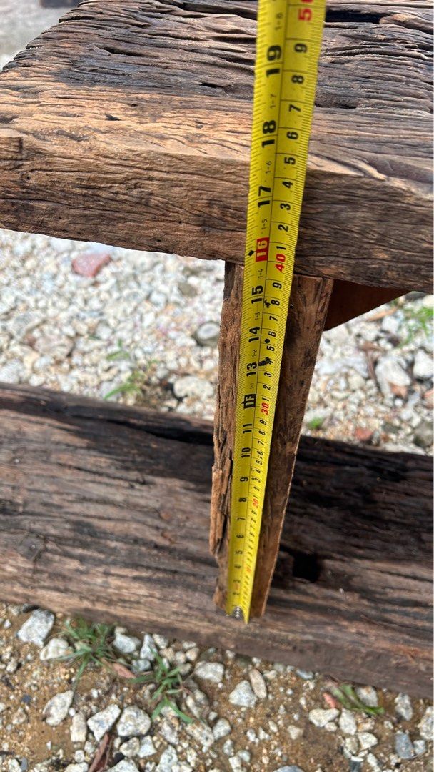 Bangku kayu balau rustic, Furniture & Home Living, Outdoor Furniture on ...