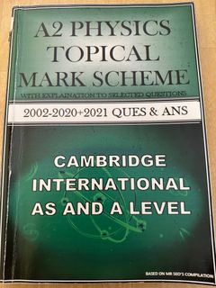 Cambridge AS Physics Topical PYQ mark scheme + 2021 question & answer ...