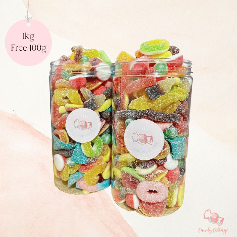 Candy Cottage 550G/1.1KG Gummy Bottle - MIX AND MATCH ASSORTED GUMMY SOUR GUMMY AND CANDY ...