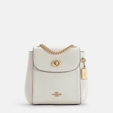 Coach Convertible Mini Backpack in Gold/Chalk, Women's Fashion, Bags ...