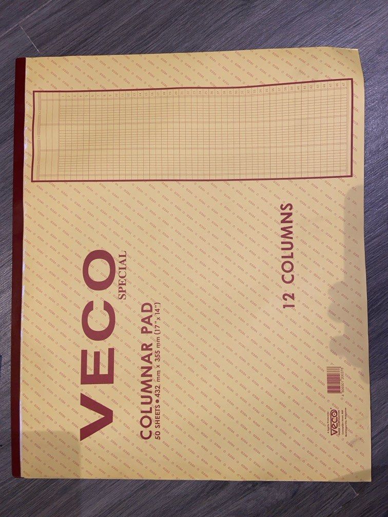 Columnar Worksheet / Columnar Pad (12 columns), Hobbies & Toys ...
