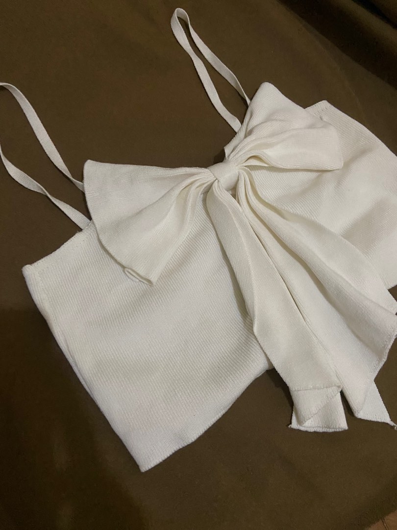 Coquette Ribbon Top from Shein, Women's Fashion, Tops, Sleeveless on ...