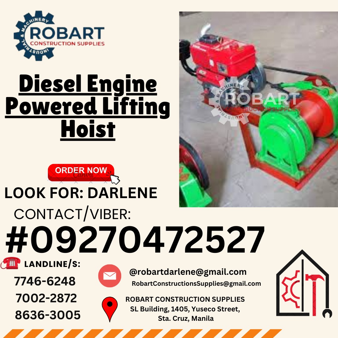 diesel engine powered lifting hoist, Commercial & Industrial ...