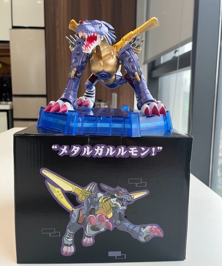 Digimon MetalGarurumon 17cm PVC Figure Statue Garurumon wargreymon ...