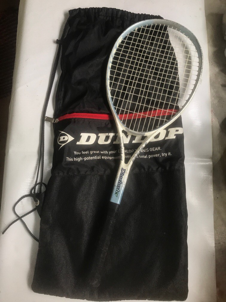 Dunlop Tennis Racket with String Bag #2961, Sports Equipment, Sports ...