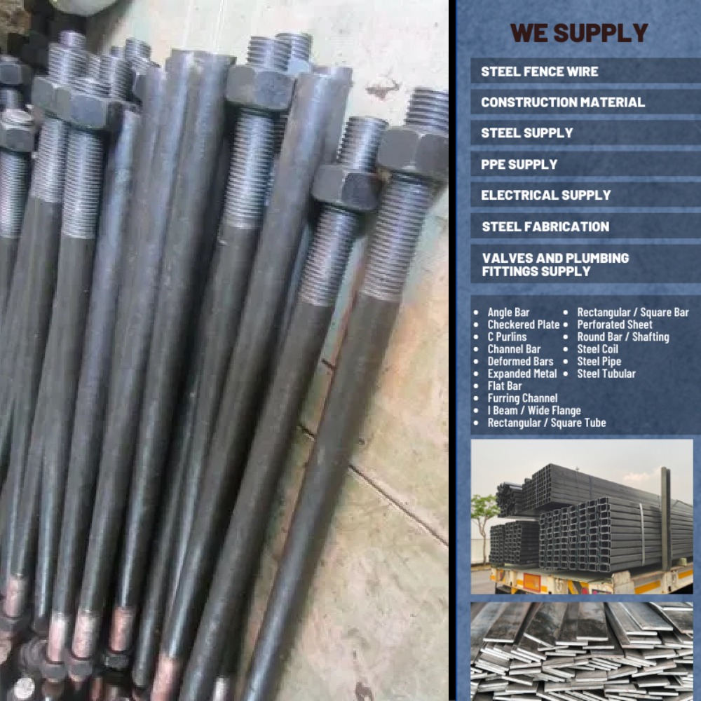 Full Threaded Sagrod / Anchor Bolt / Threaded Bolts and Nuts ...