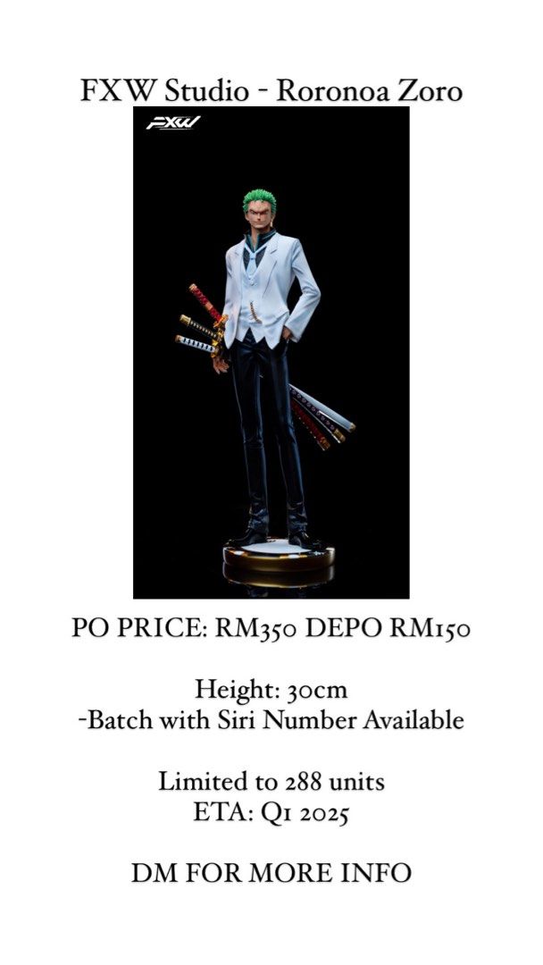 FXW Studio - Roronoa Zoro, Hobbies & Toys, Toys & Games on Carousell