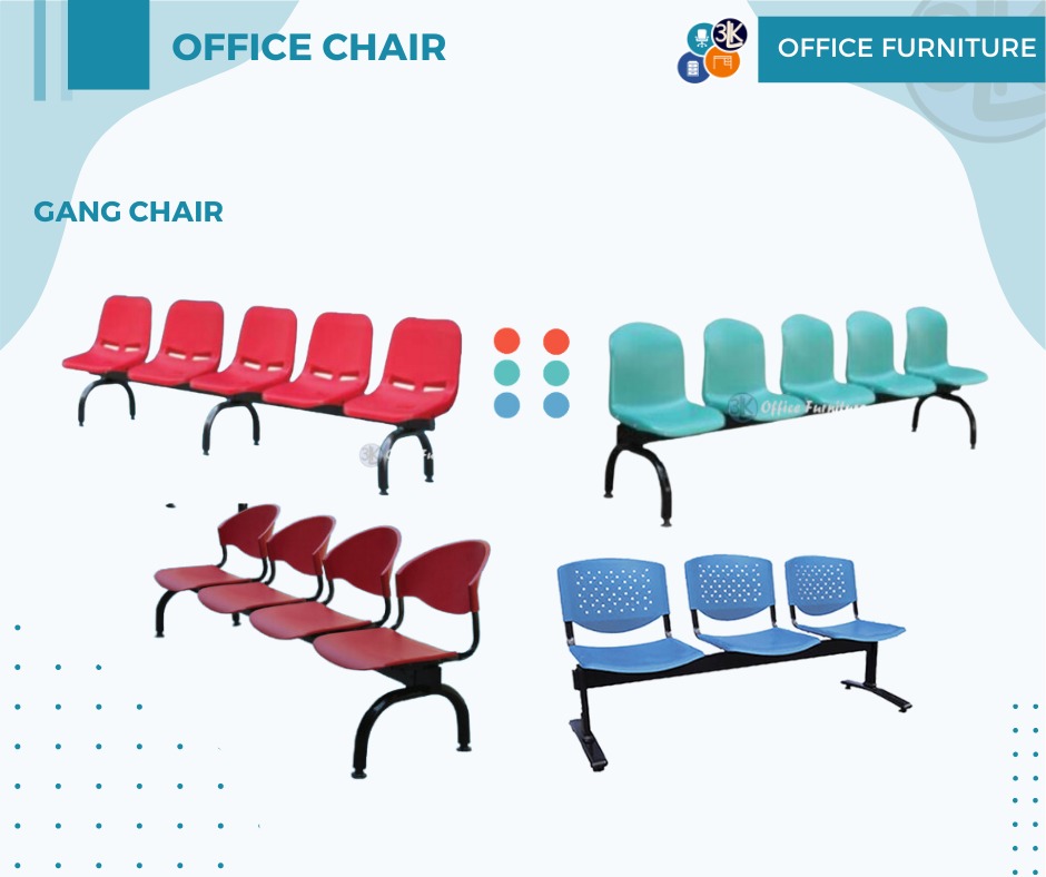GANG CHAIR | WAITING CHAIR | TERMINAL CHAIR, Furniture & Home Living ...