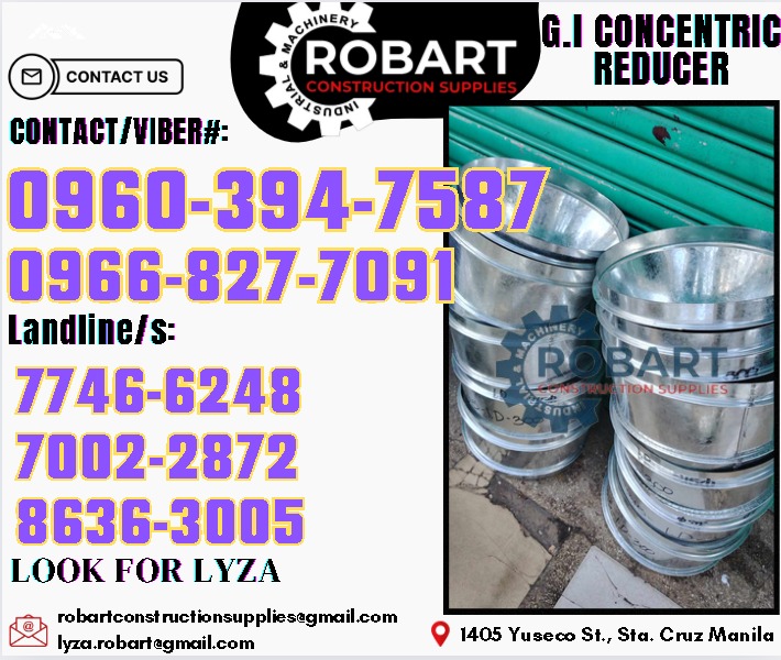 GI Concentric Reducer, Commercial & Industrial, Construction Tools ...