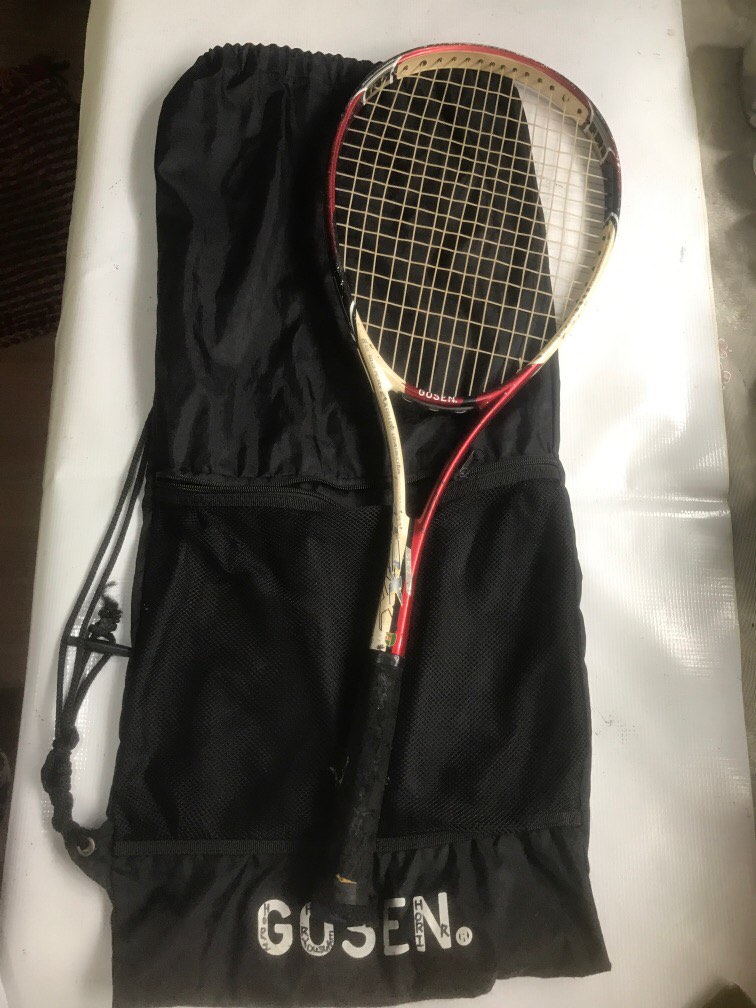 Gosen Tennis Racket with String Bag #2962, Sports Equipment, Sports ...