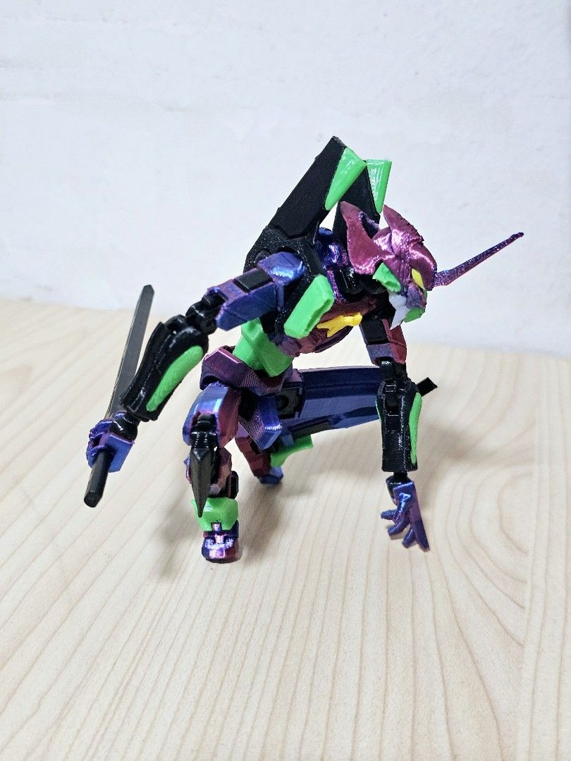 (IN) DIY Evangelion Inspired Eva-01 Dummy 13 (3D Printed) Action Figure ...