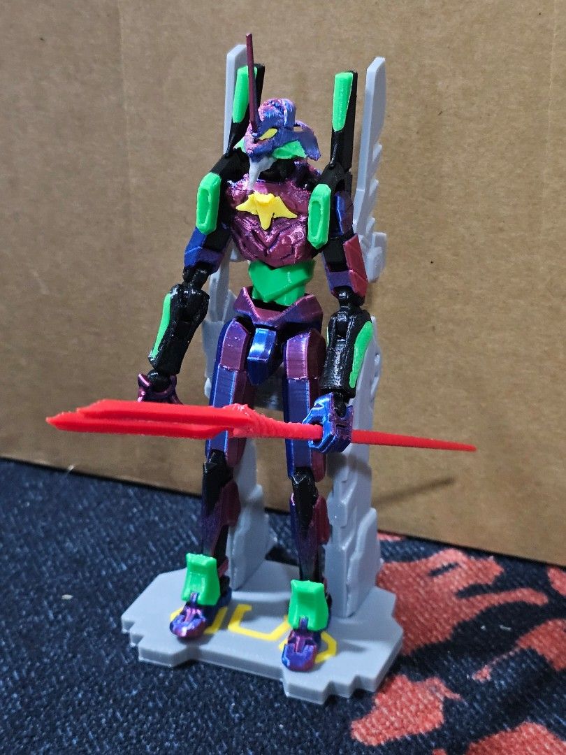 (IN) DIY Evangelion Inspired Eva-01 Dummy 13 (3D Printed) Action Figure ...