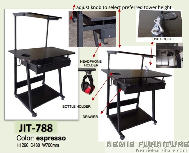 JIT 788 computer table, Furniture & Home Living, Office Furniture ...