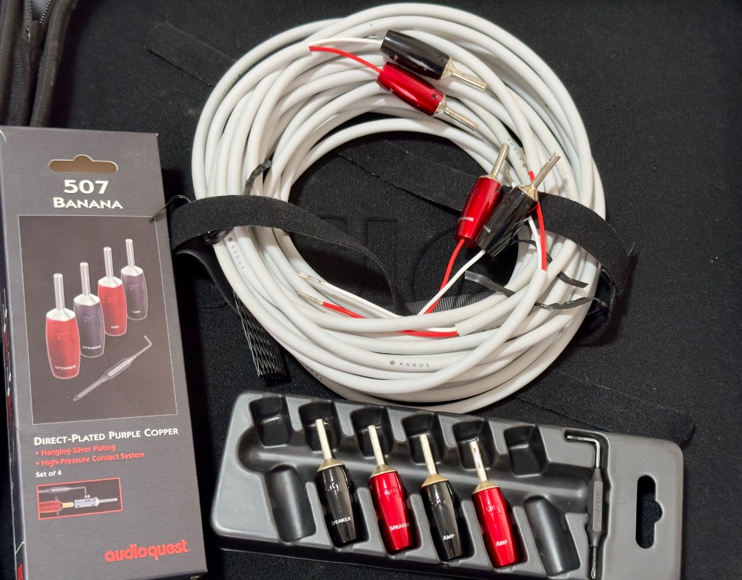 Kudos KS-1 speaker cable 4.85 meter pair, Audio, Other Audio Equipment ...