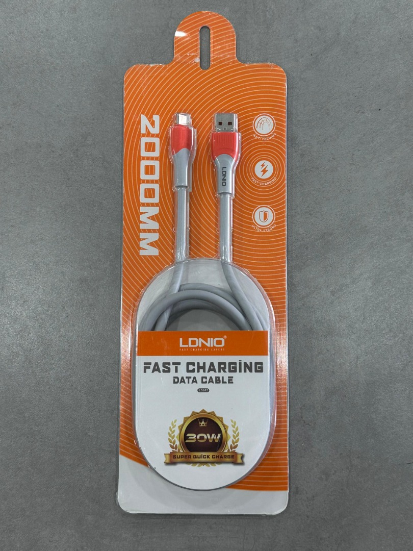 LDNIO LS602 30W Type-C Cable (2 meter), Mobile Phones & Gadgets, Mobile ...