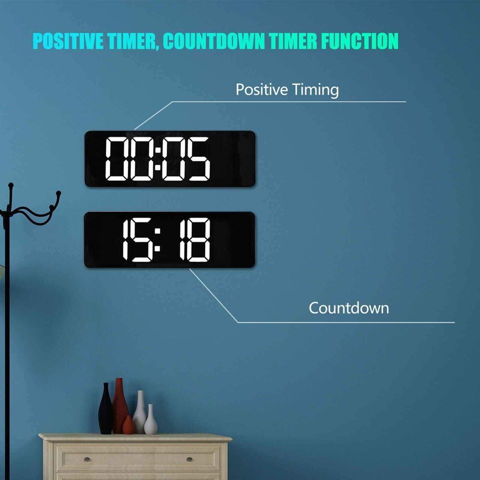 LED Large Big Jumbo Wall Desk Clock Digital Display With Calendar ...