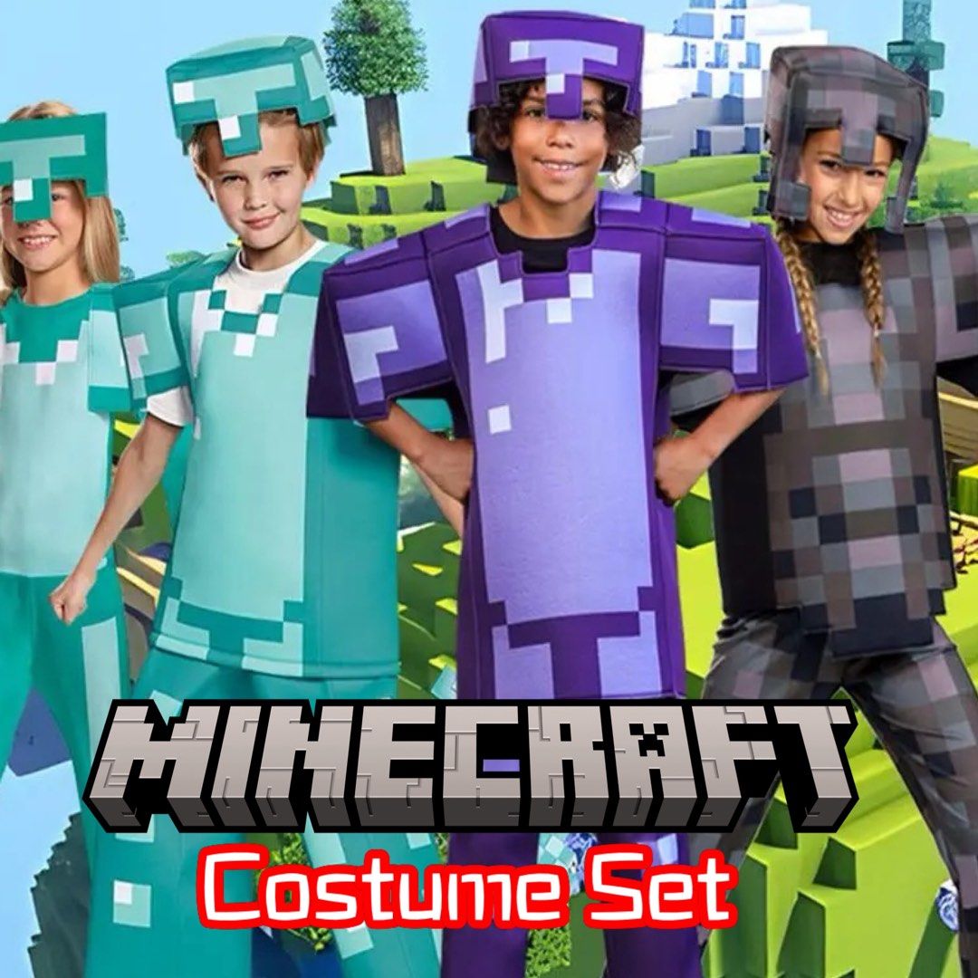 Minecraft Costume Set for Kids, Hobbies & Toys, Toys & Games on Carousell