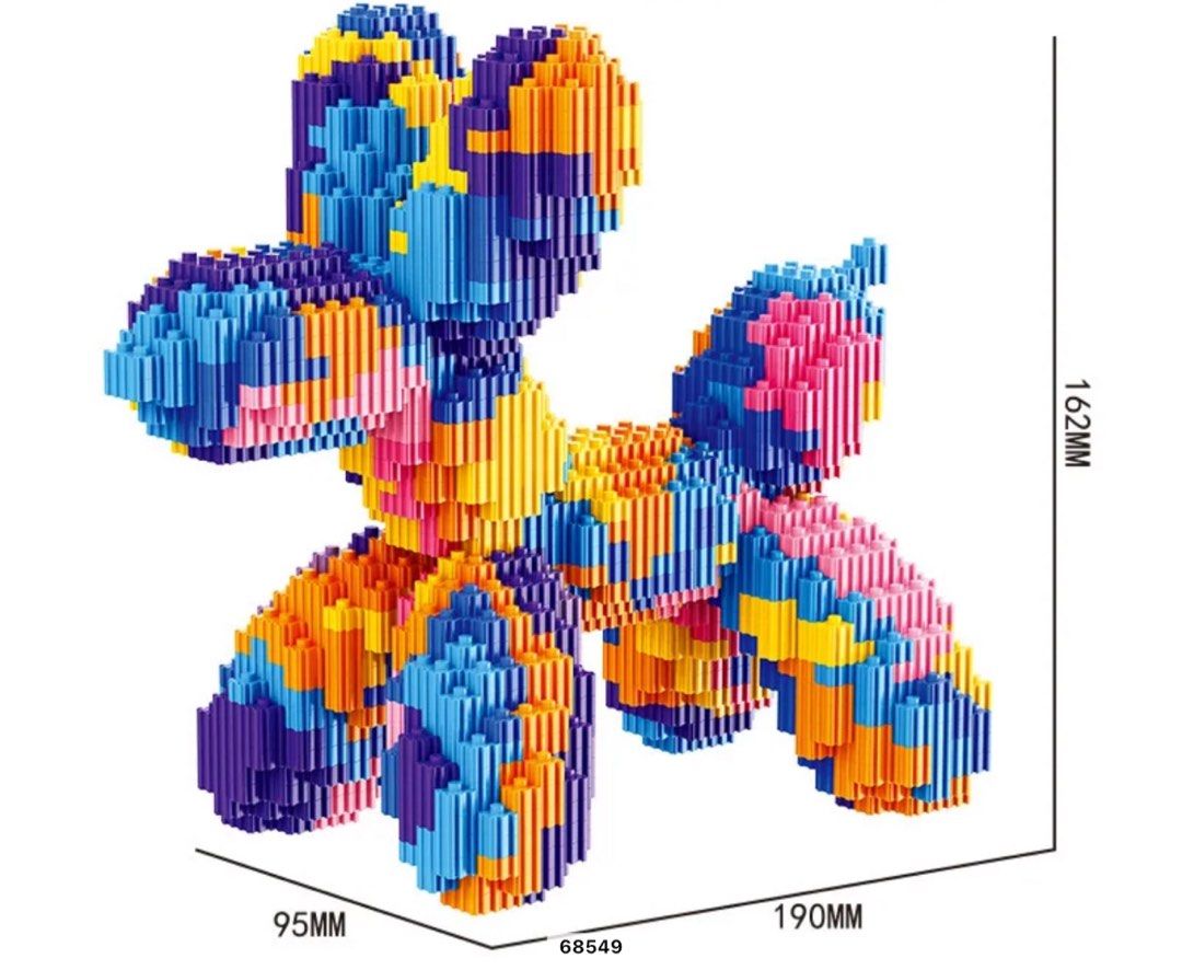 Multi-Colour Balloon Dog Nano Building Blocks Lego Bricks Puzzle Toy ...