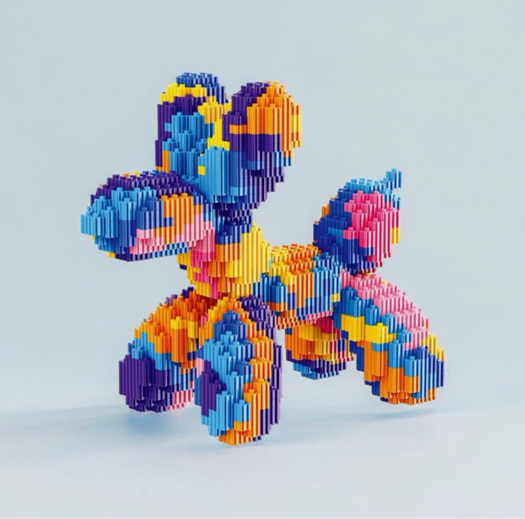 Multi-Colour Balloon Dog Nano Building Blocks Lego Bricks Puzzle Toy ...