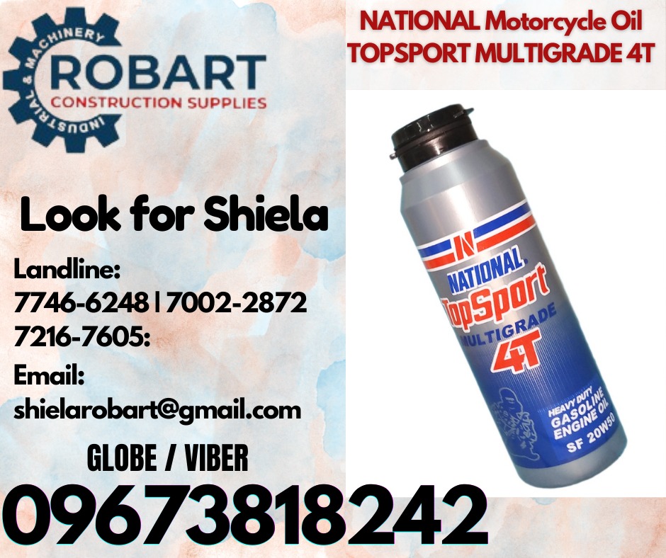 NATIONAL Motorcycle Oil TOPSPORT MULTIGRADE 4T, Commercial & Industrial ...