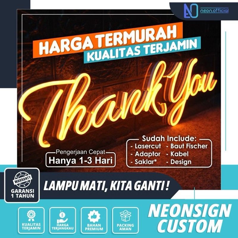 Neon Custom Neon flex custom Neon sign custom Lampu custom Led custom ...