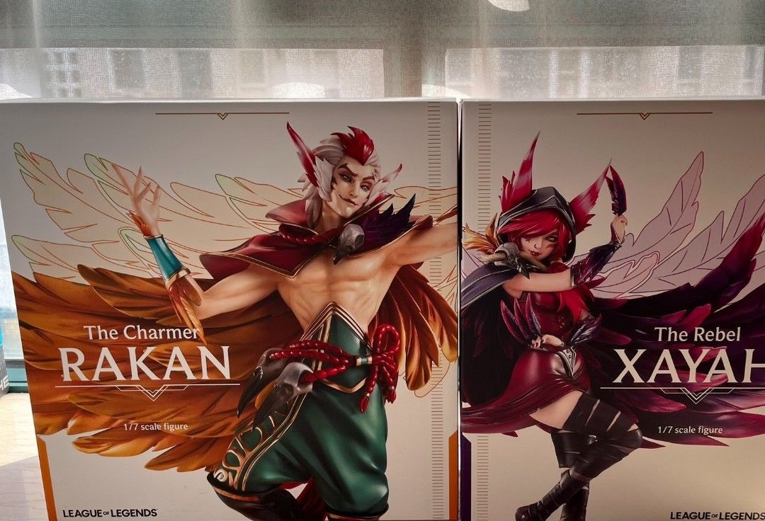 Official LoL League of Legends Rakan/XAYAH 1/7 Figure Model, Hobbies ...