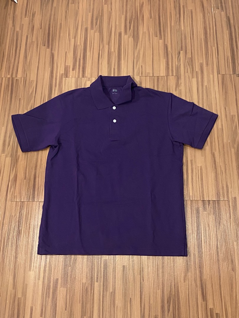 Original Uniqlo Purple Polo, Men's Fashion, Tops & Sets, Tshirts & Polo ...